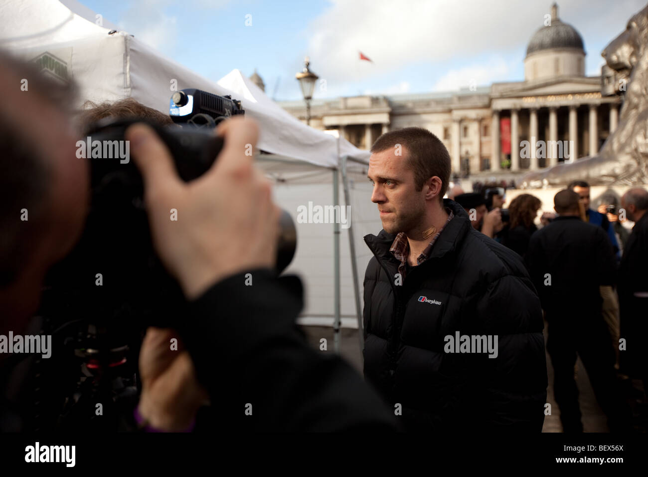 Lance Corporal Joe Glenton at anti-war demonstration Stock Photo - Alamy