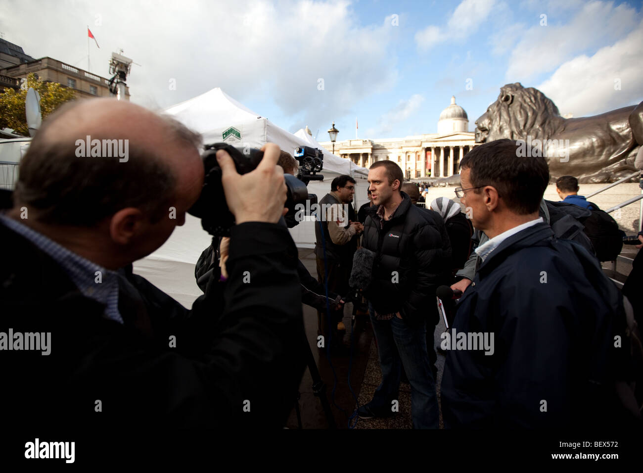 Lance Corporal Joe Glenton at anti-war demonstration Stock Photo - Alamy