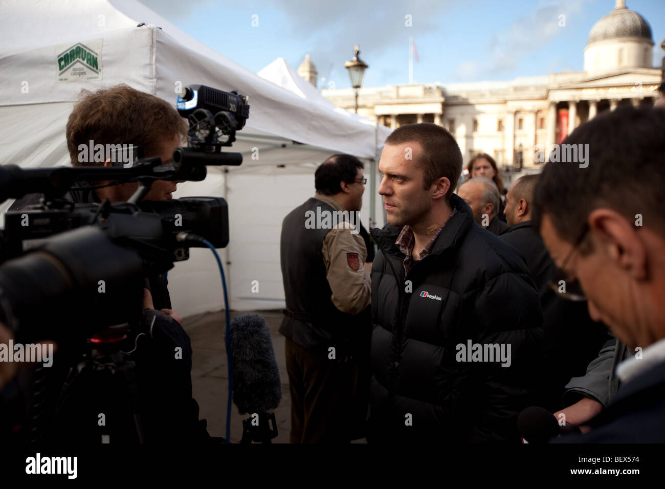 Lance Corporal Joe Glenton at anti-war demonstration Stock Photo - Alamy