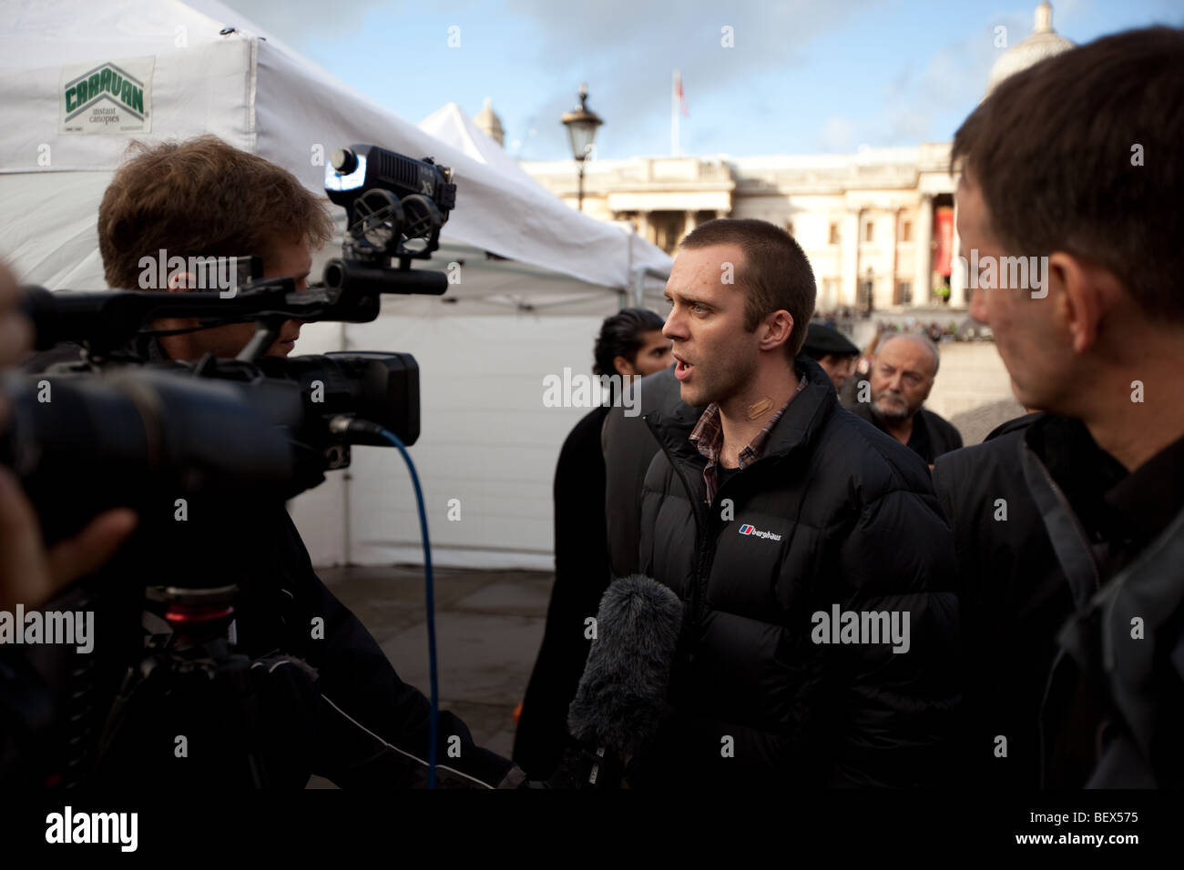 Lance Corporal Joe Glenton at anti-war demonstration Stock Photo - Alamy