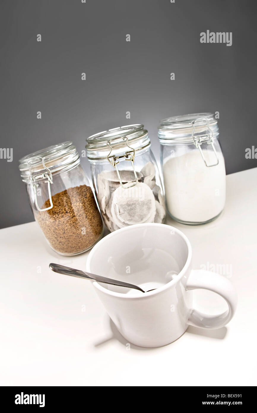 Tea Coffee and Sugar Stock Photo - Alamy