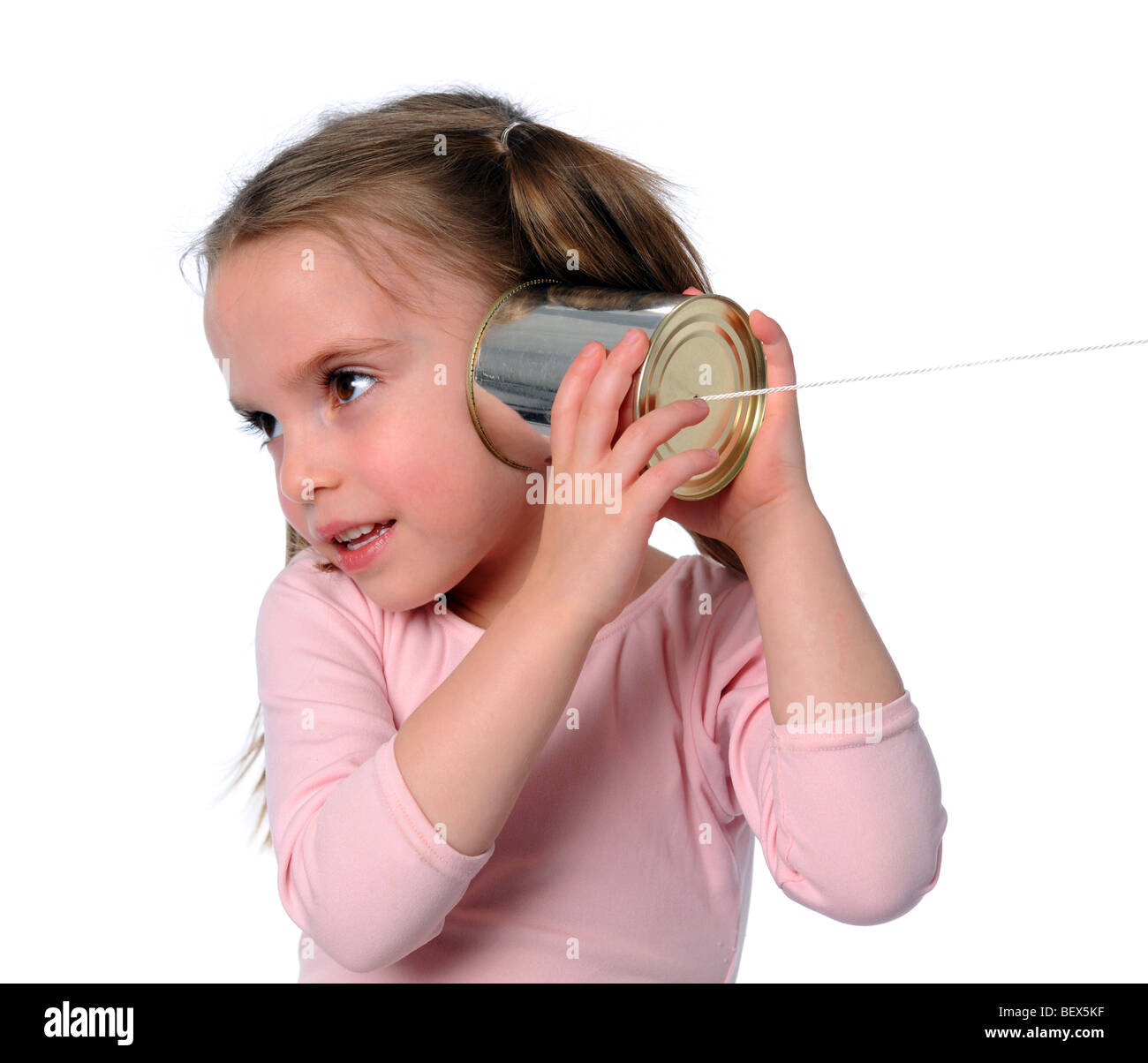 Girl tin can phone hi-res stock photography and images - Alamy