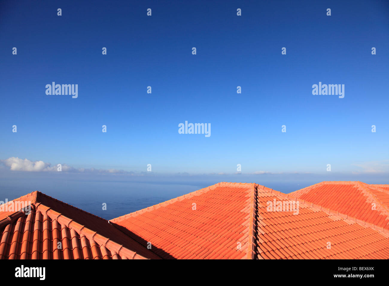 house rooftops over Atlantic ocean. Photo by Willy Matheisl Stock Photo ...