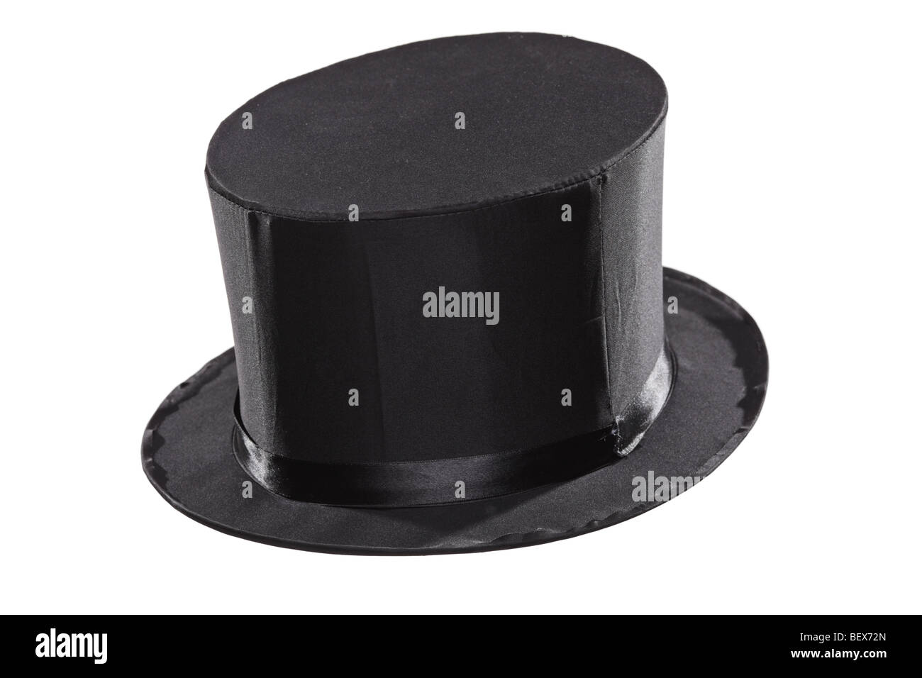 Black tophat isolated against white background Stock Photo - Alamy