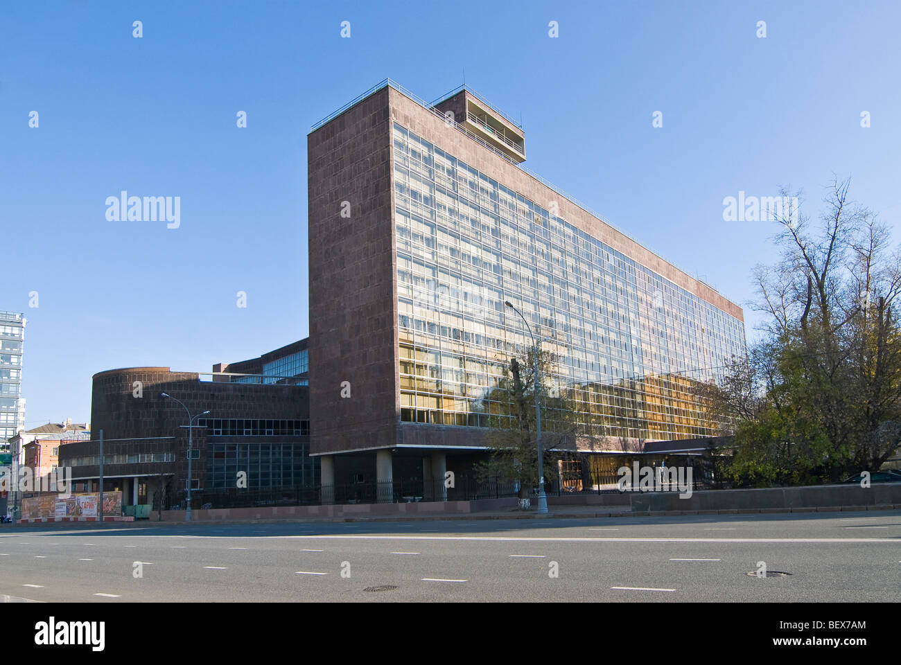 Moscow building, built in 1929 - 1936 of French architect Le Corbusier ...