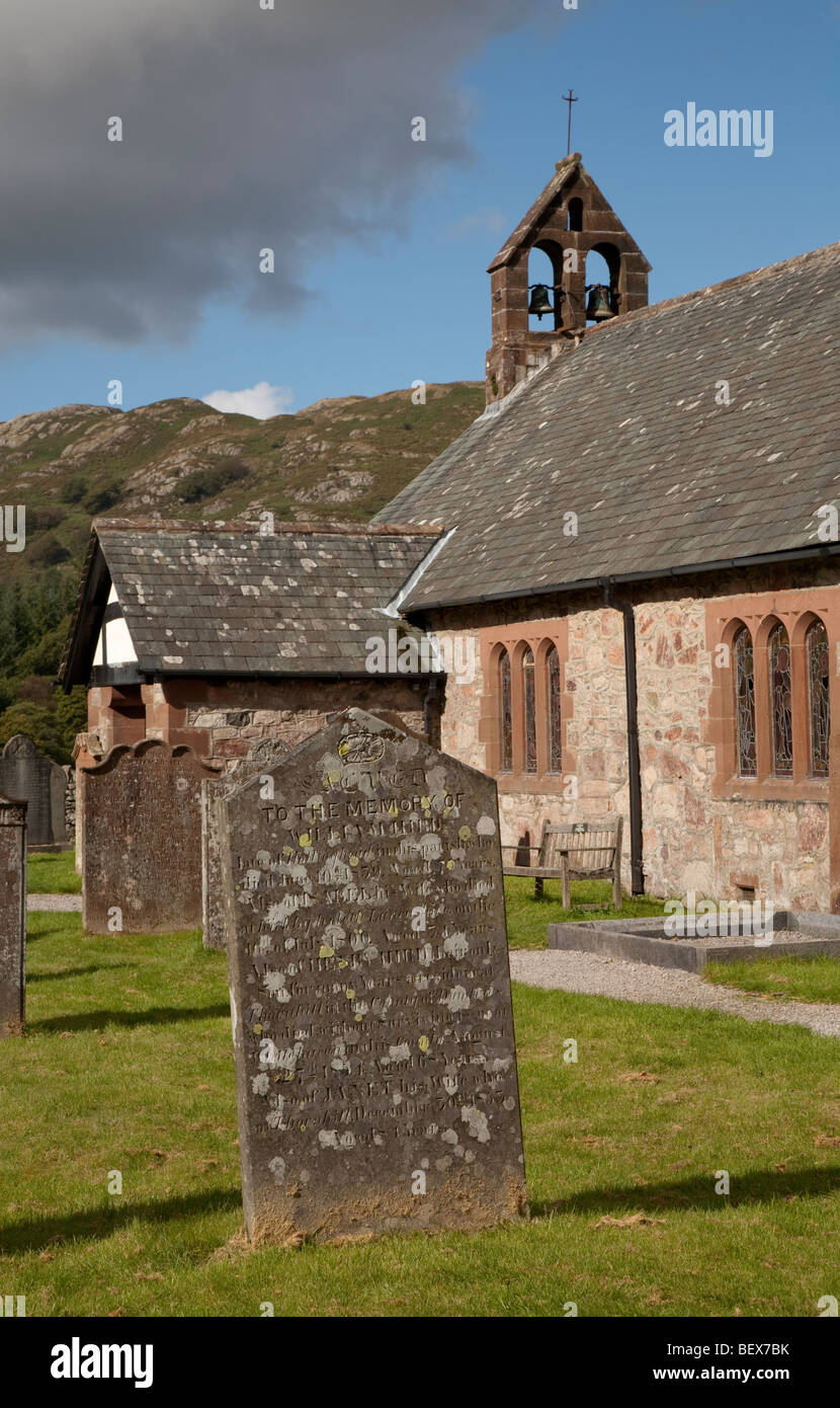 The churchyard and church at St Catherine's church near Boot in Eskdale ...