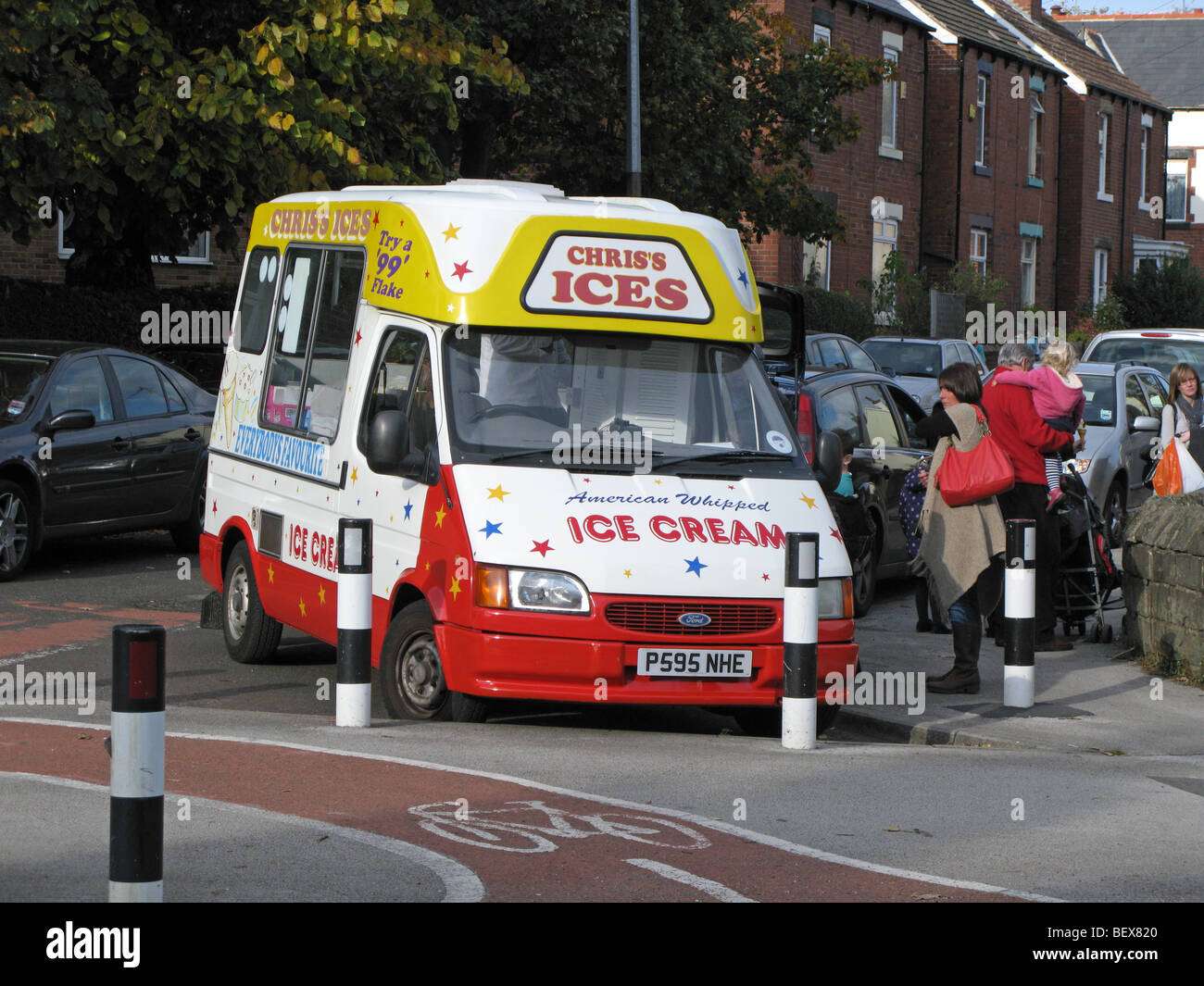 Buying ice cream from ice cream van Stock Photo - Alamy