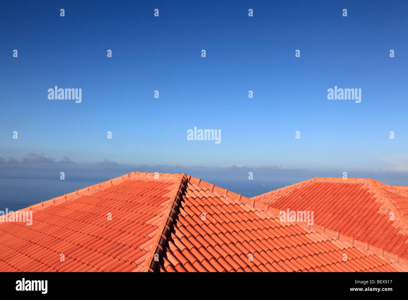 rooftops of houses over Atlantic ocean. Photo by Willy Matheisl Stock ...