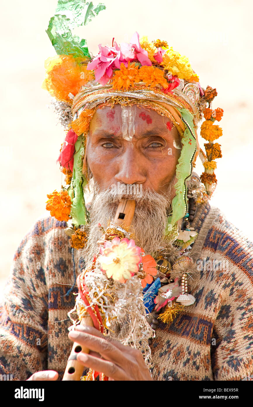 Sadhu hindu holy man walking hi-res stock photography and images - Alamy