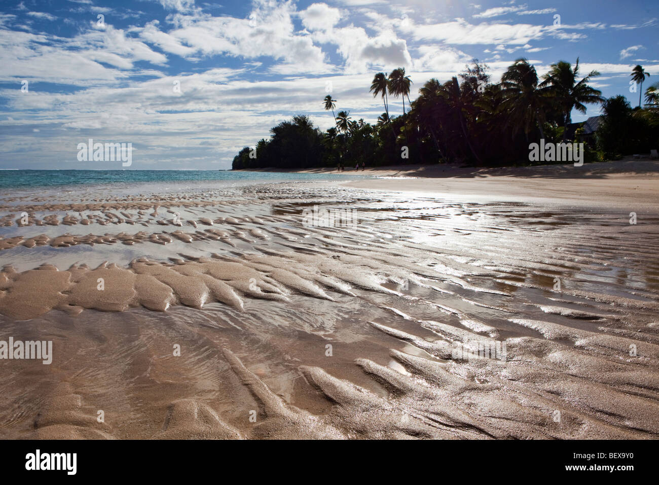 Beach on Rarotonga in The Cook Islands in The South Pacific Stock Photo ...