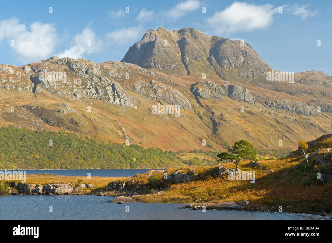 Loch Maree and Slioch mountain Wester Ross Scottish Highlands SCO 5411 ...
