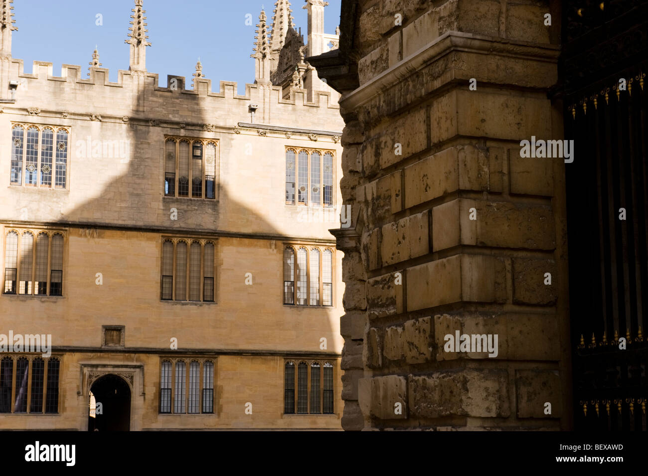 The shadow of the famous historical Radcliffe Camera building Oxford ...