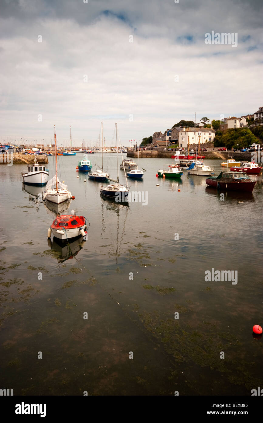 Boats In Brixham Harbour Stock Photo - Alamy