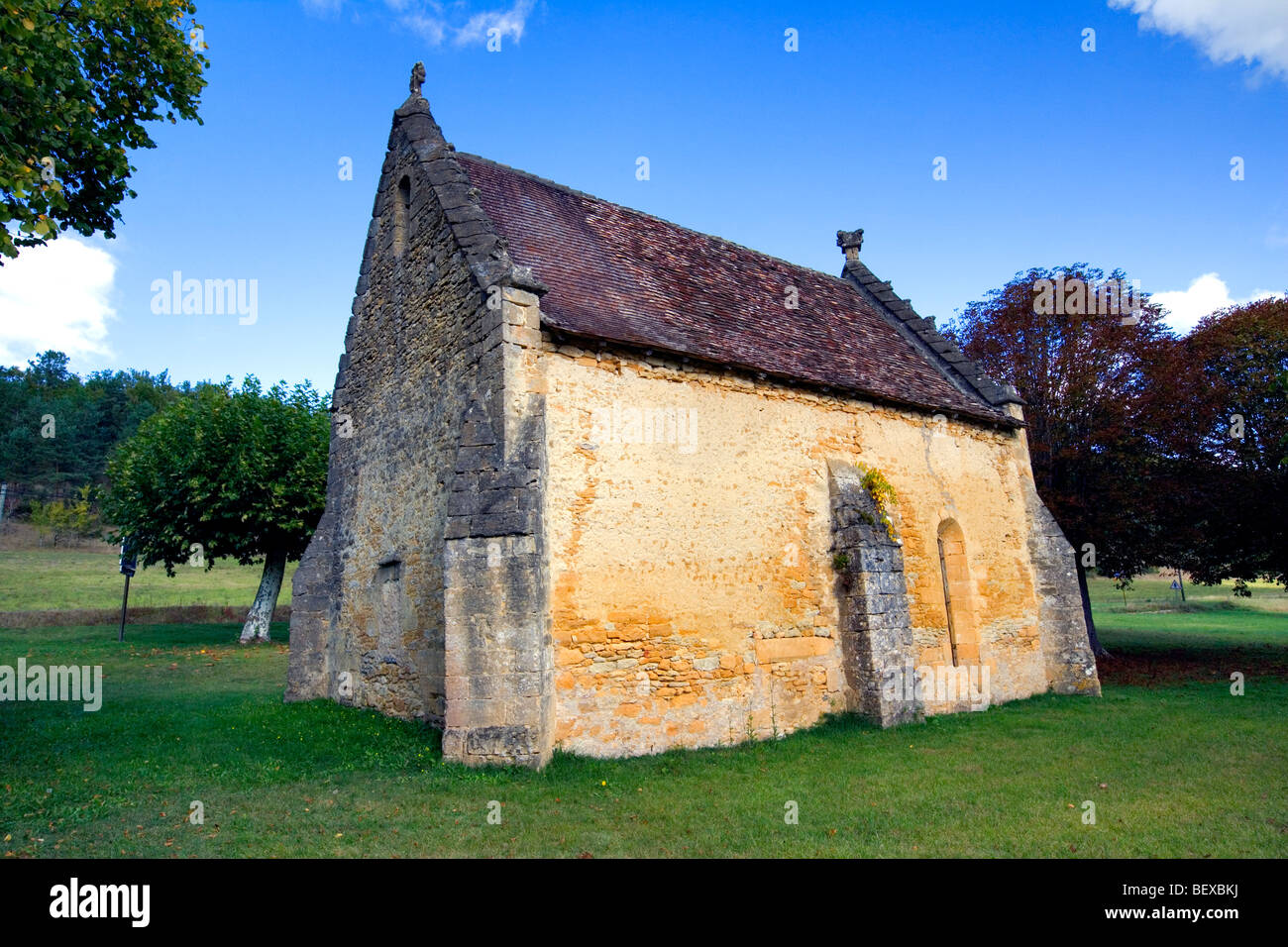 Small historic church chapel rear side view hi-res stock photography ...