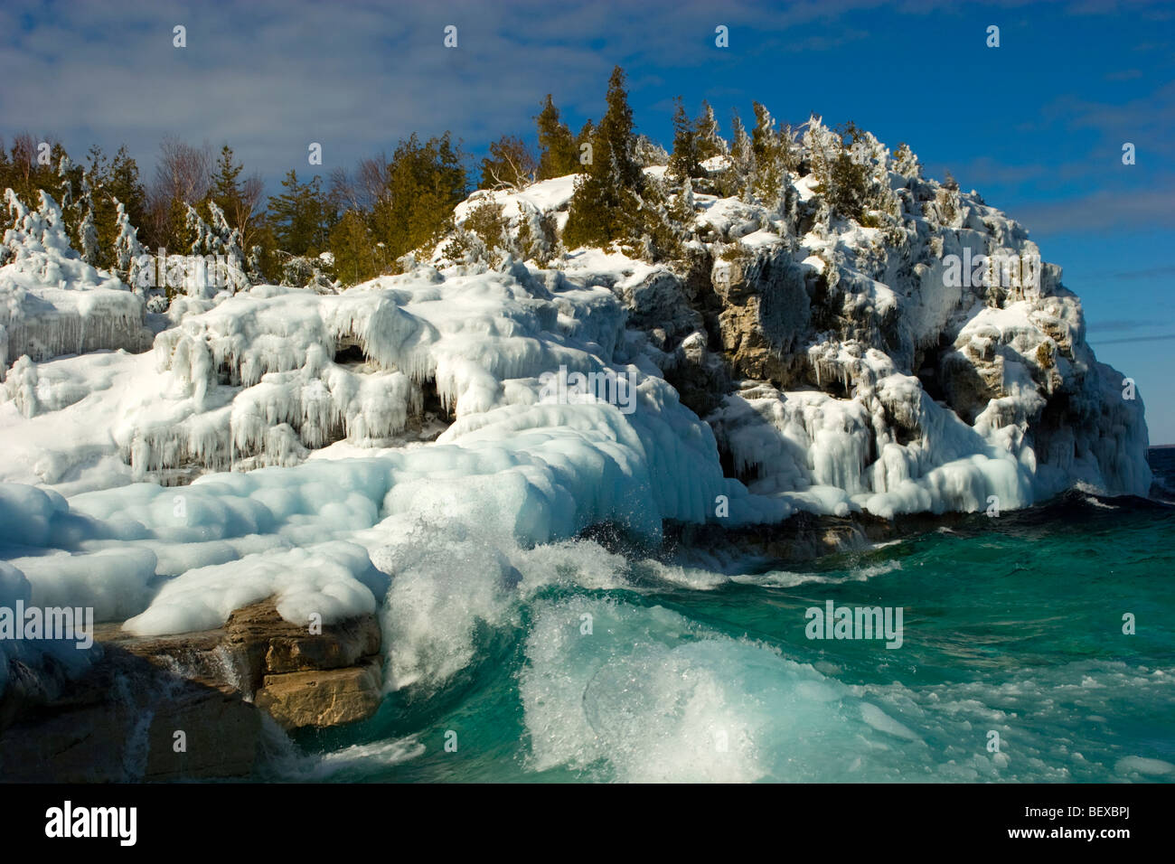 Winter Landscape Tobermory Ontario Canada Stock Photo - Alamy