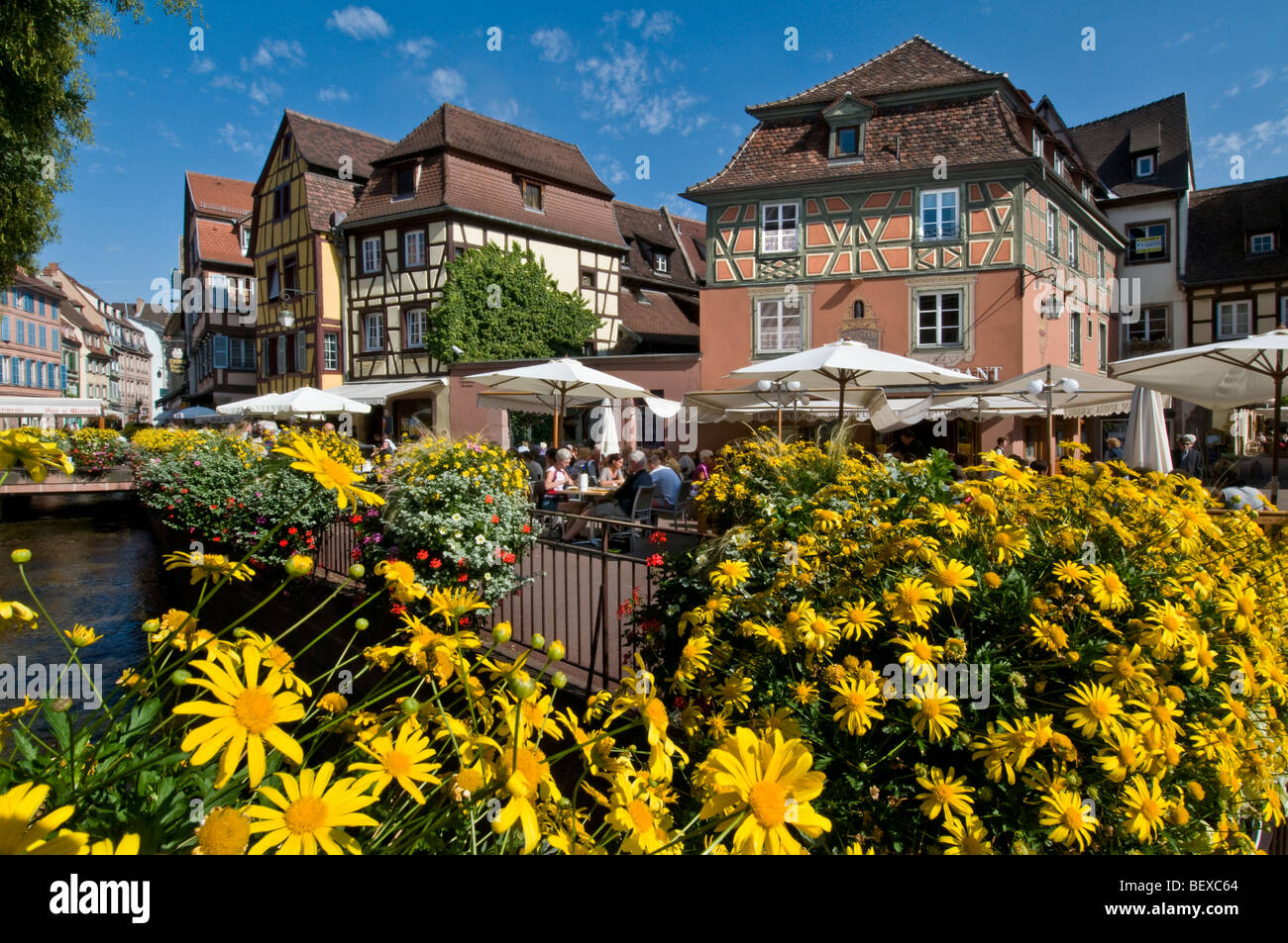 Petite Venise 'Little Venice' with renowned colourful floral waterside ...