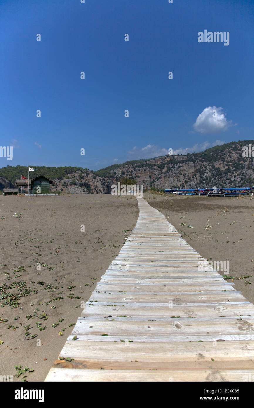 Boardwalk on Turtle Beach, Dalyan, Turkey Stock Photo - Alamy