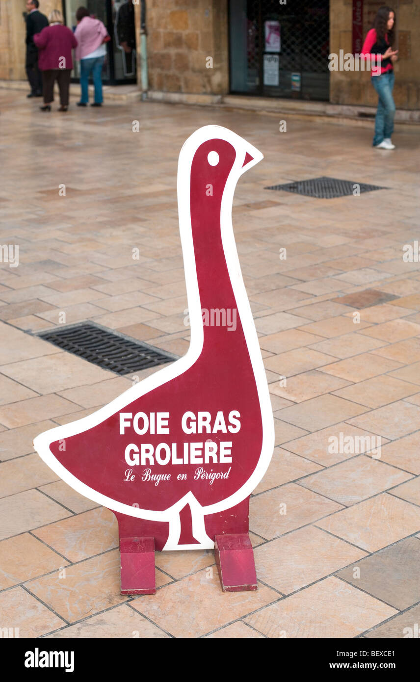 Foie Gras shop sign, Sarlat, Dordogne, South West France, Europe Stock ...