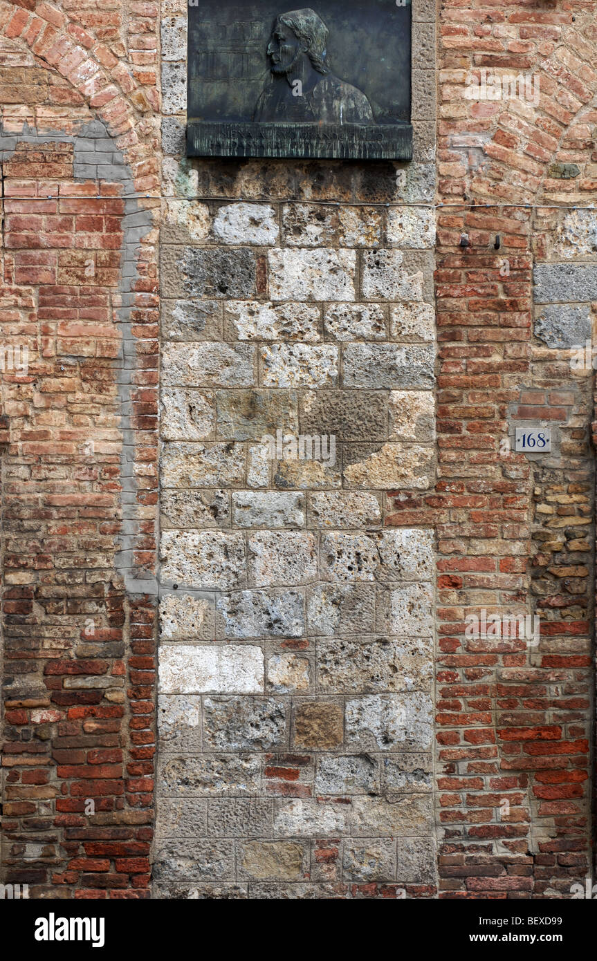 Bronze plaque, Siena, Tuscany, Italy Stock Photo - Alamy