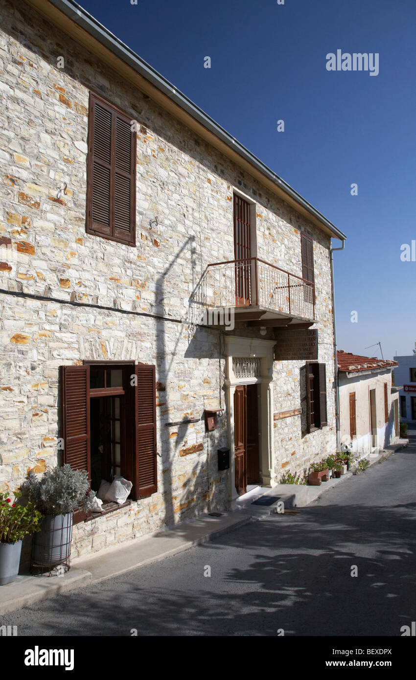 traditional stone houses and steep streets in pano lefkara republic of ...