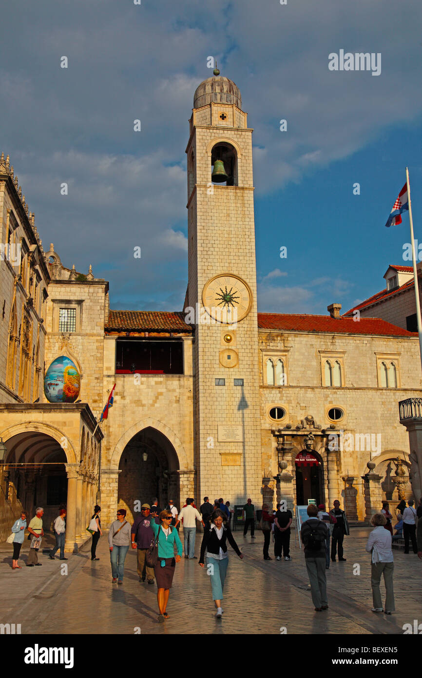 Luza Square and Sponza Palace, Dubrovnik, Croatia Stock Photo - Alamy