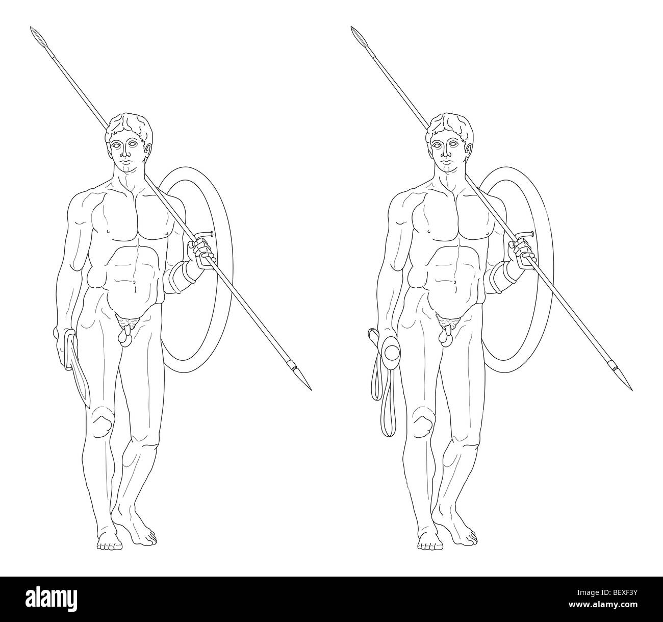 Polykleitos spear bearer Cut Out Stock Images & Pictures - Alamy