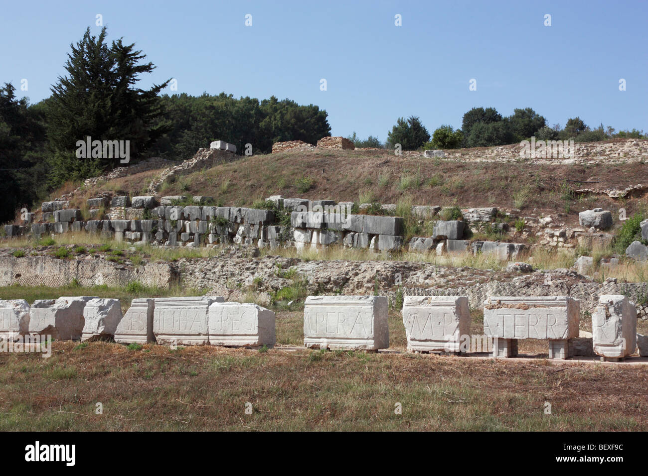 The victory monument of Augustus at Nikopolis, Greece Stock Photo - Alamy