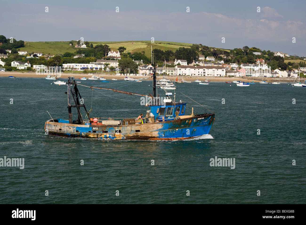 Traler Fishing Boat Appledore North Devon England UK Stock Photo - Alamy