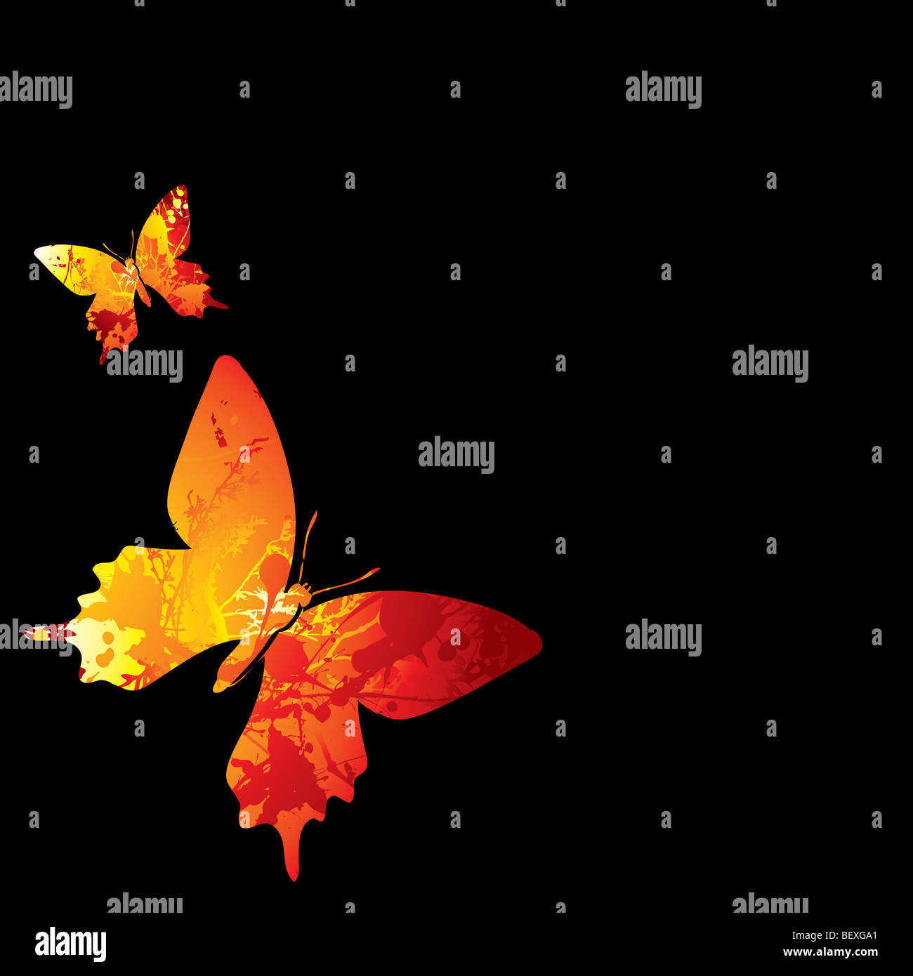 Red hot bright butterfly design with room to add your own text Stock ...