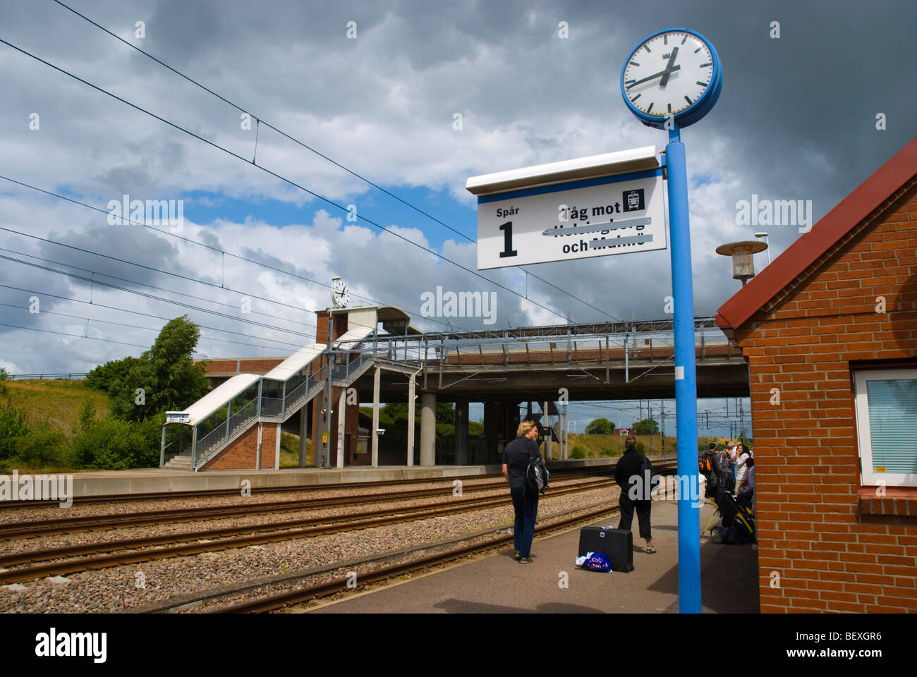 Laholm station in western Sweden Europe Stock Photo - Alamy