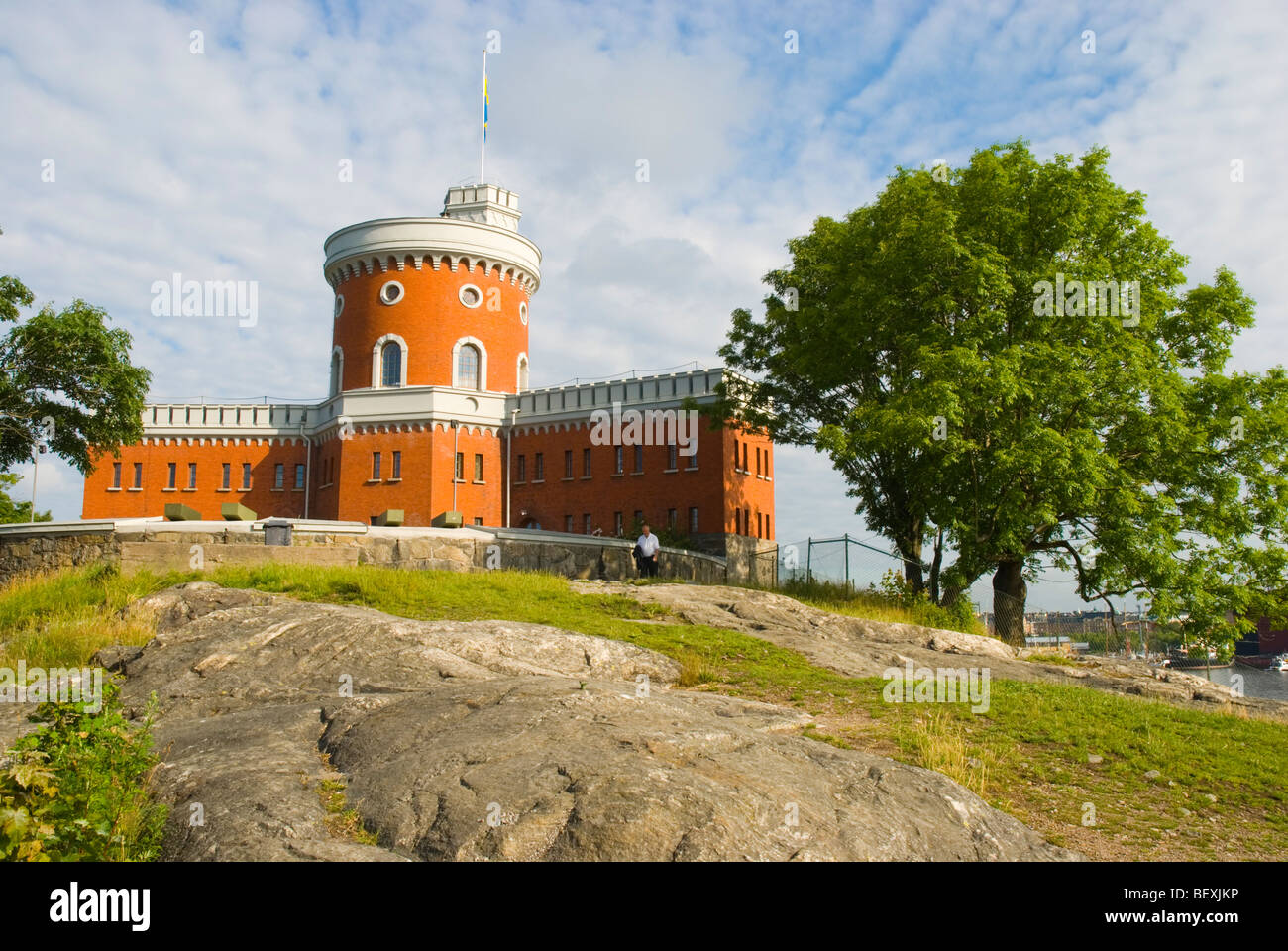 Kastellet renovated castle at Kastellholmen island in Stockholm Sweden ...