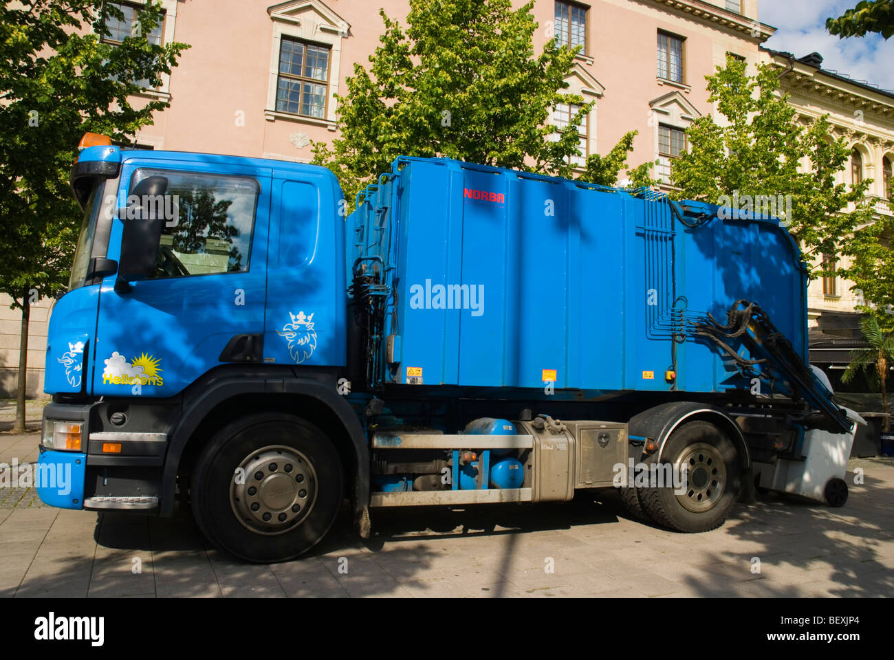 Municipal waste collection at Kungsträdgården park in Stockholm Sweden ...