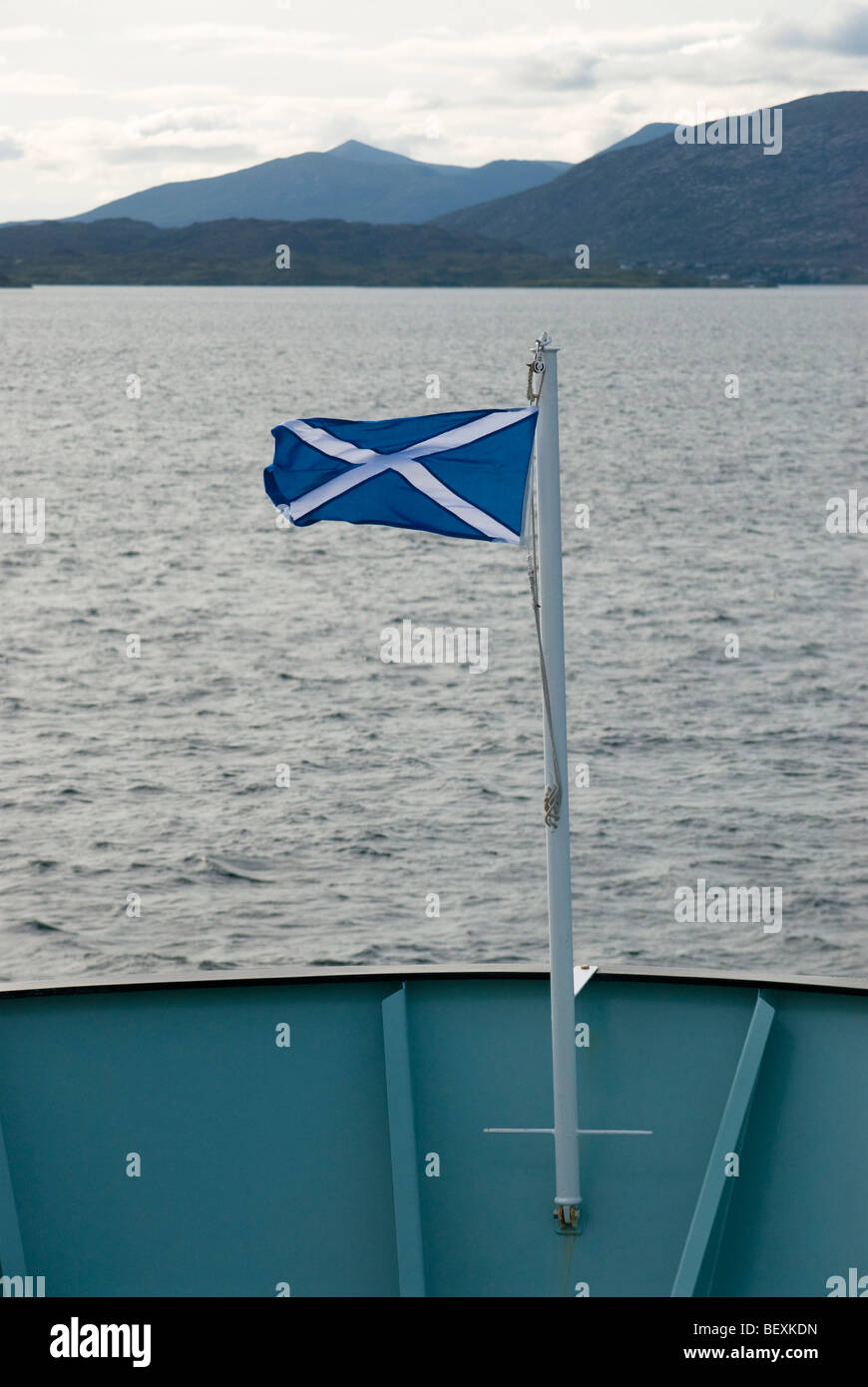 Flag Of Scotland Flying On A Pole High Resolution Stock Photography and ...