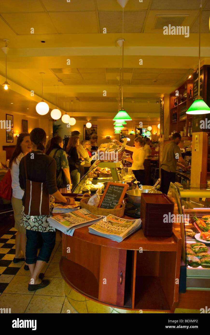 Cafe Esplanade along Esplanade boulevard in central Helsinki Finland ...