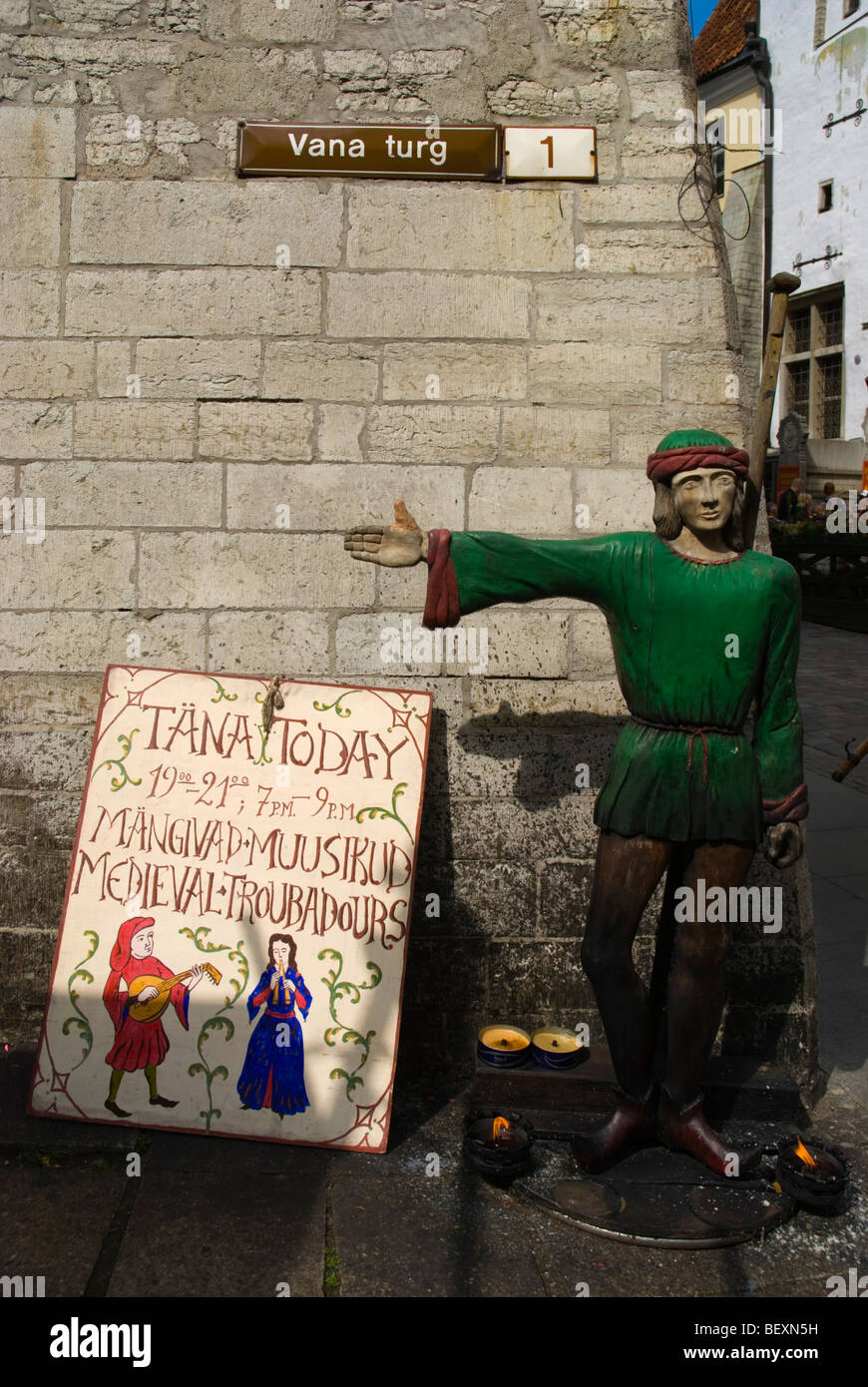 medieval restaurant exterior old town Tallinn Estonia Europe Stock ...