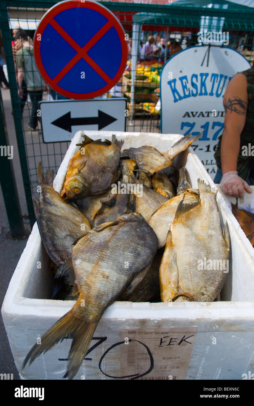 Vobla the Russian dried fish at Keskturg the main market place in ...