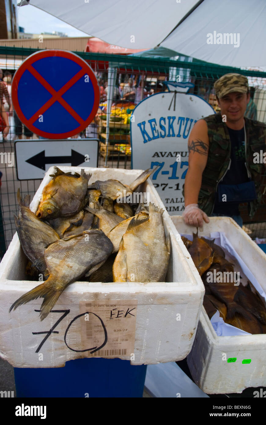 Vobla the Russian dried fish at Keskturg the main market place in ...