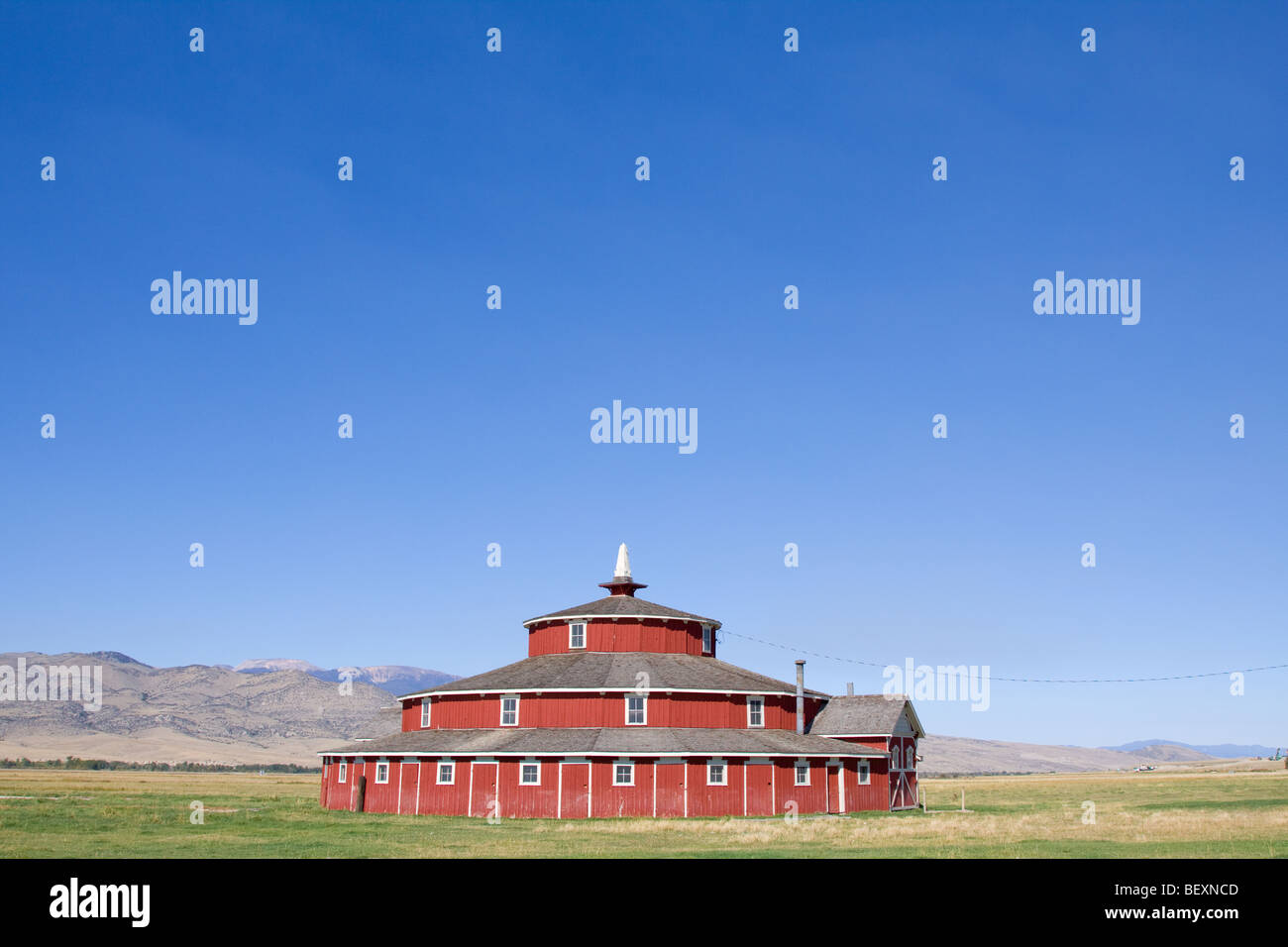 Round Barn, near Twin Bridges, Montana Stock Photo - Alamy