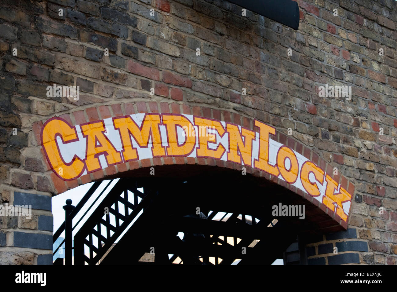 Camden lock sign in London Stock Photo - Alamy