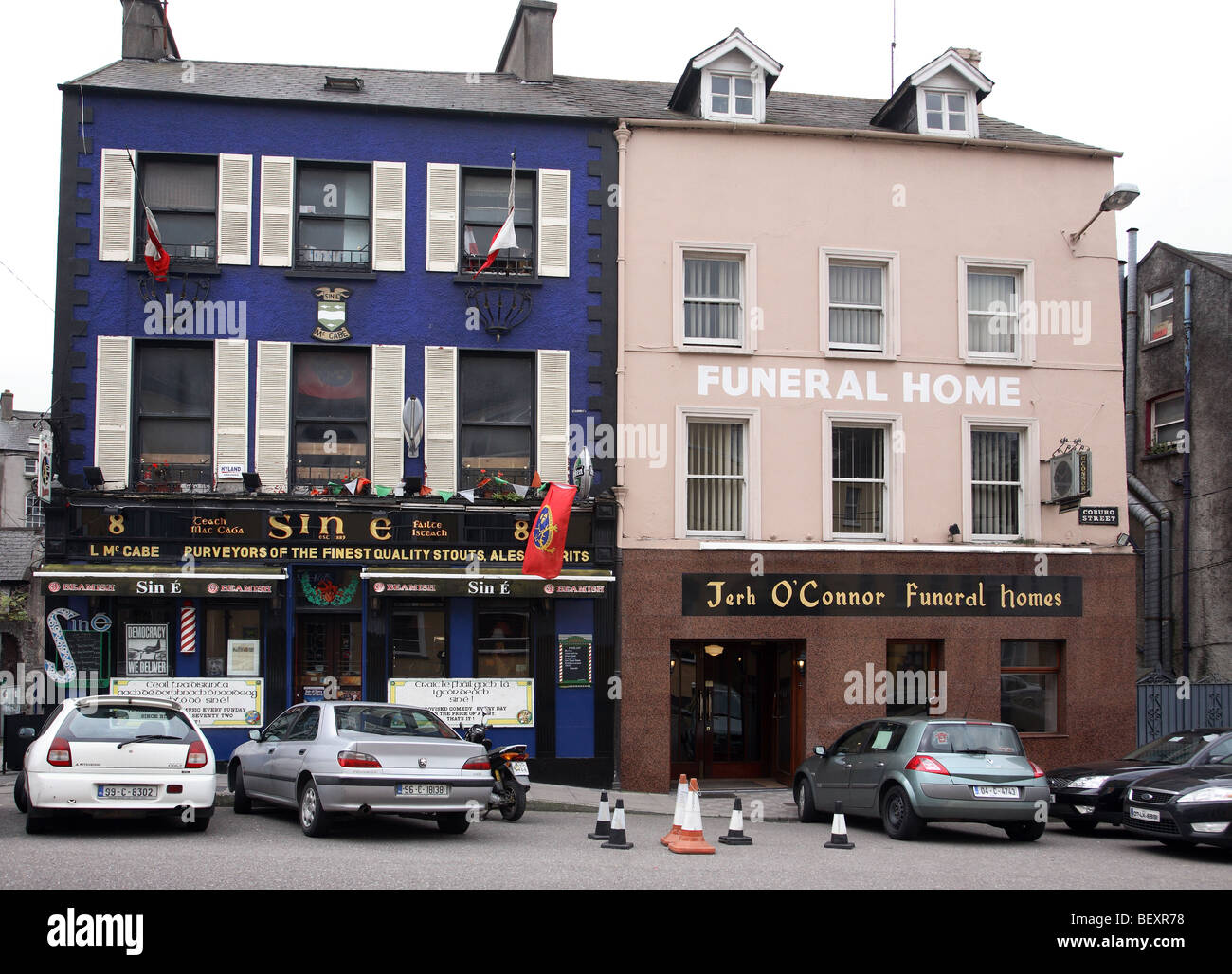 Cork Bar and Funeral Home Stock Photo - Alamy