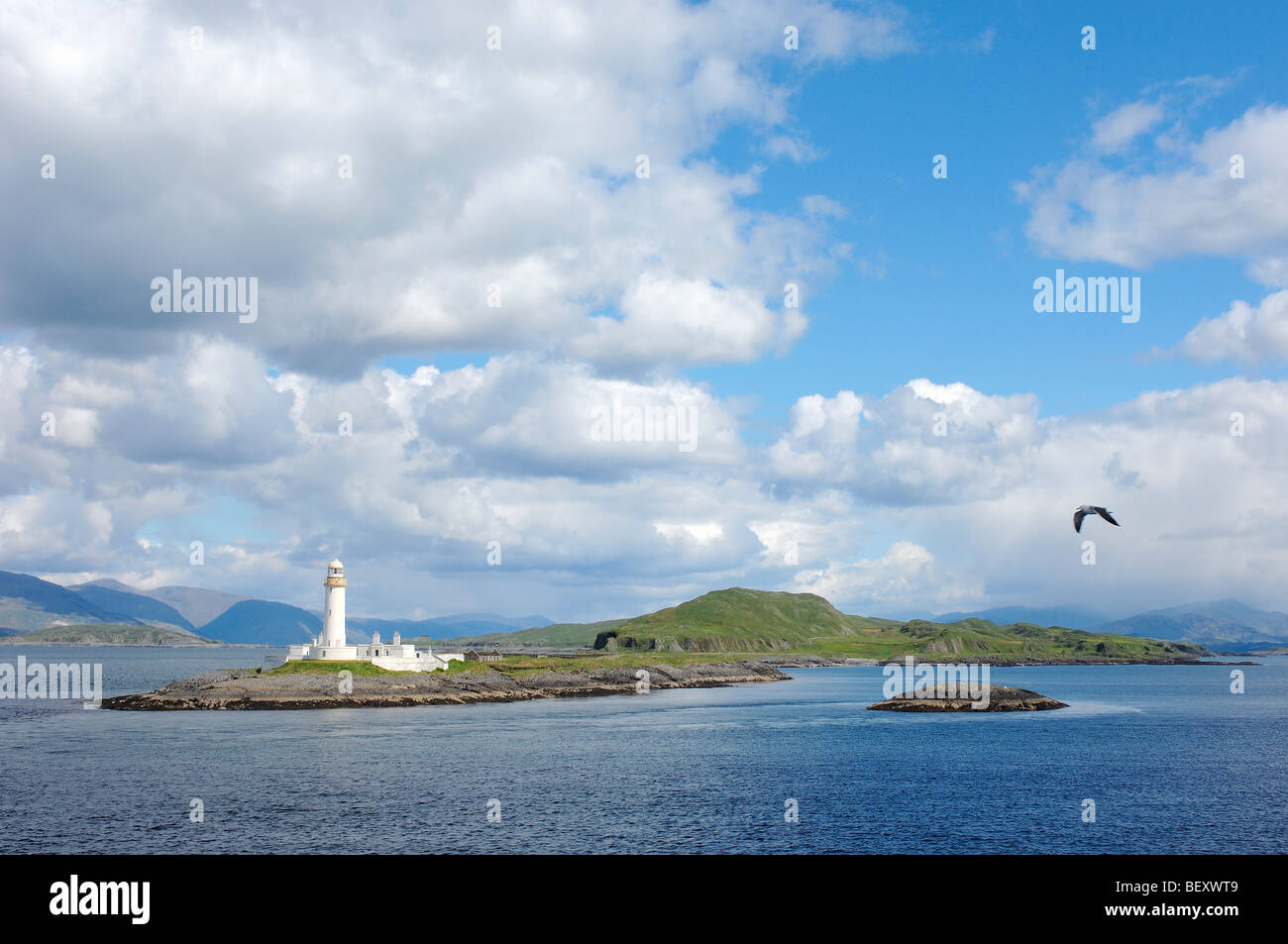 Lismore lighthouse, situated on Loch Linnhe outside Oban, Argyll and ...