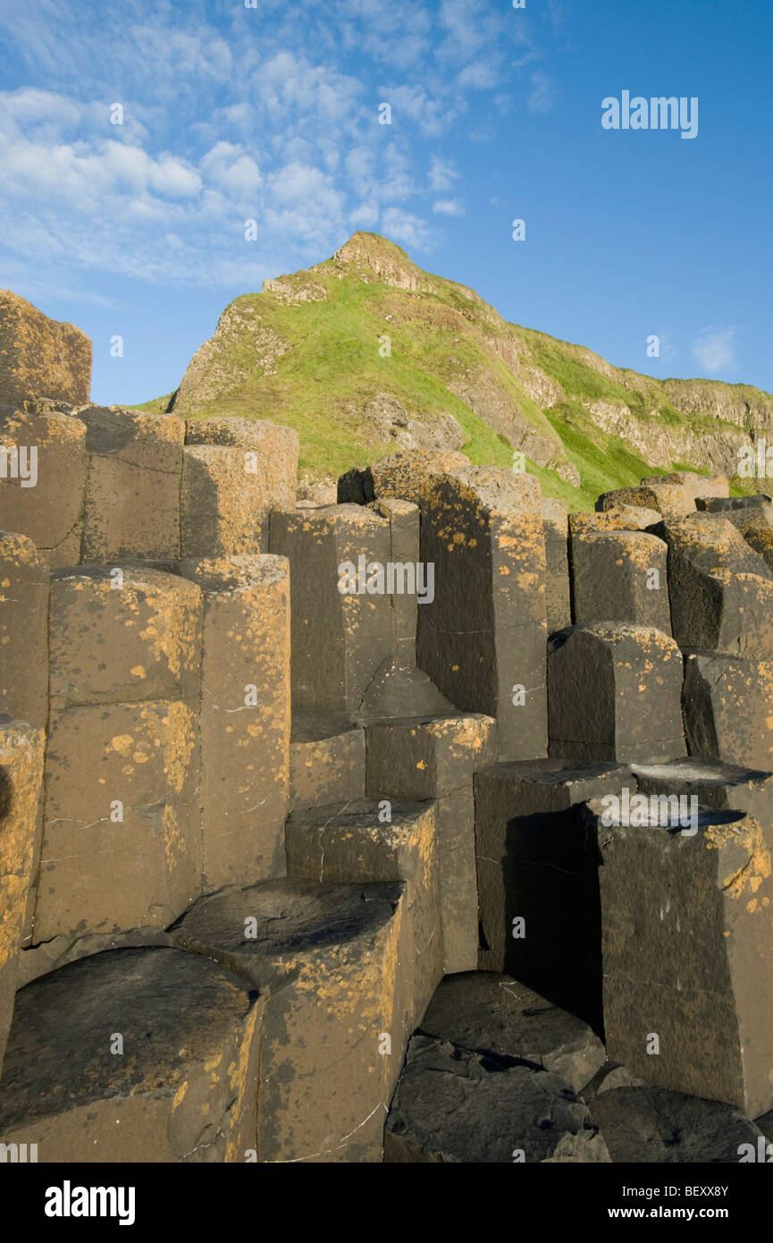 Giant's Causeway, Columnar Basalt at sunset, World Heritage Site ...