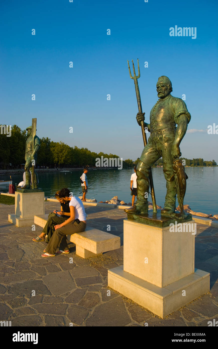 Tagore statue at Vitorlas ter square in BalatonfüredHungary Europe ...