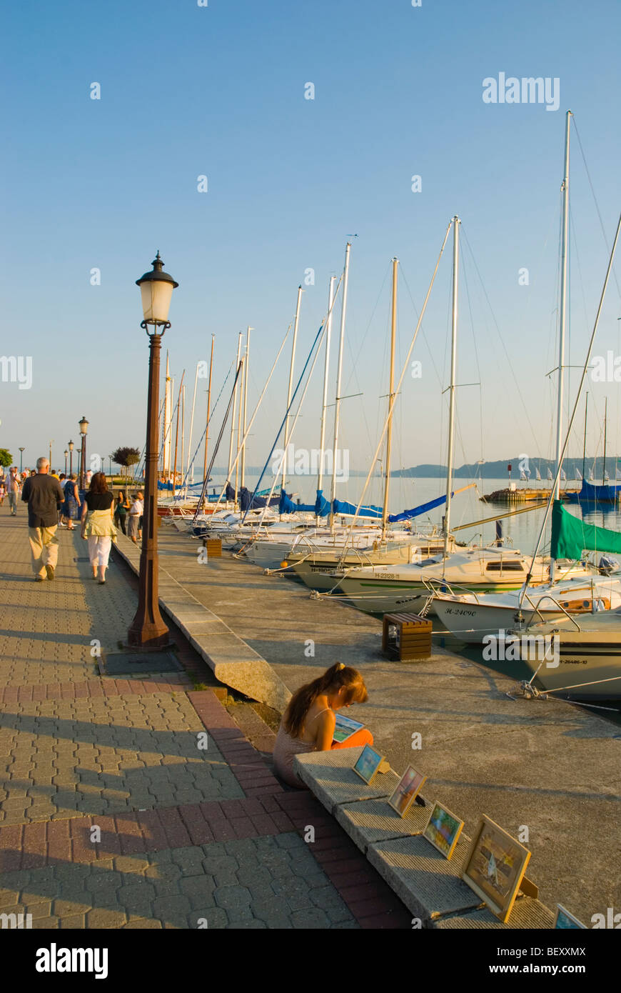 Mahart ferry pier in BalatonfüredHungary Europe Stock Photo - Alamy