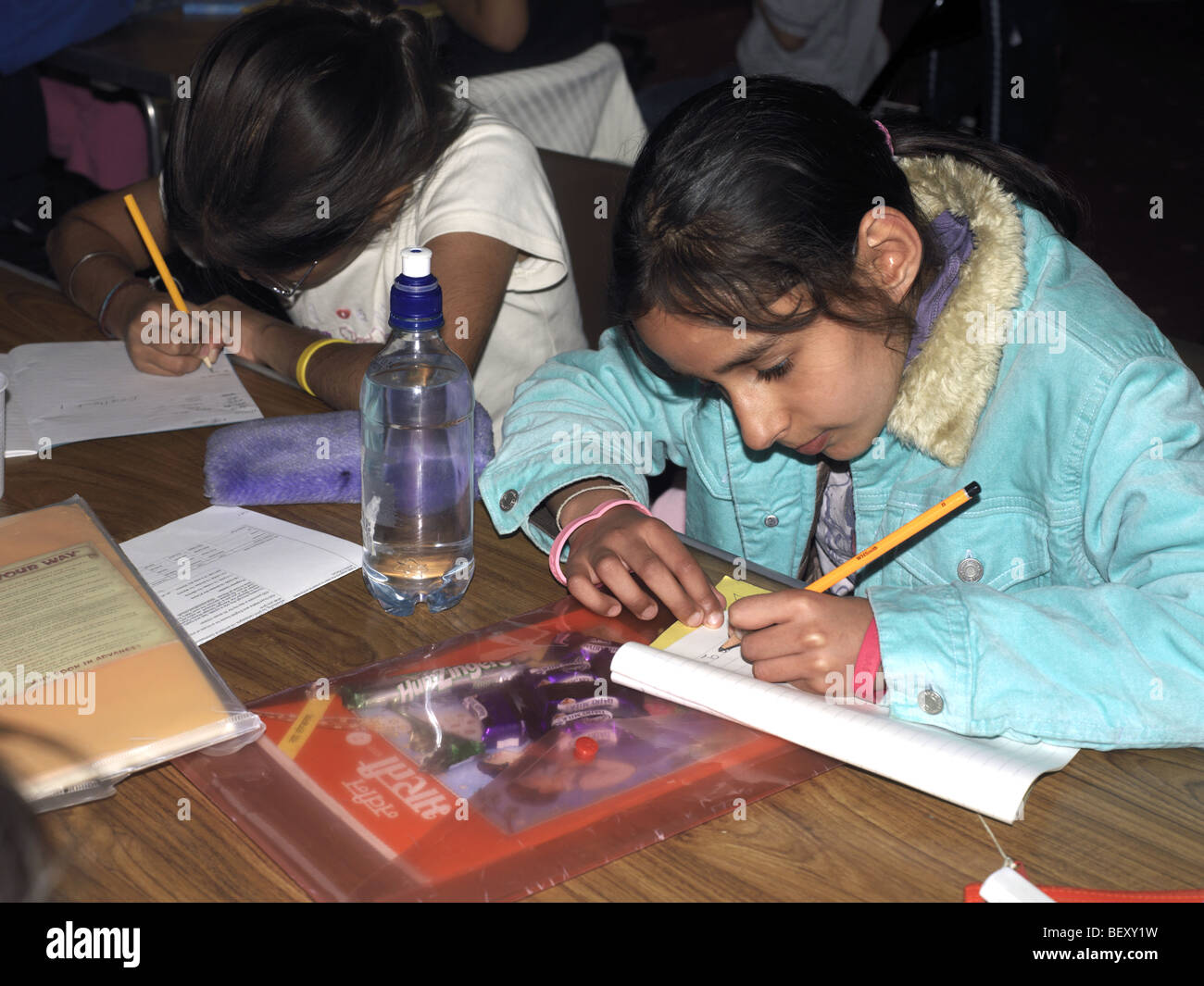 Indian Girl Aged 12 Studying Stock Photo - Alamy