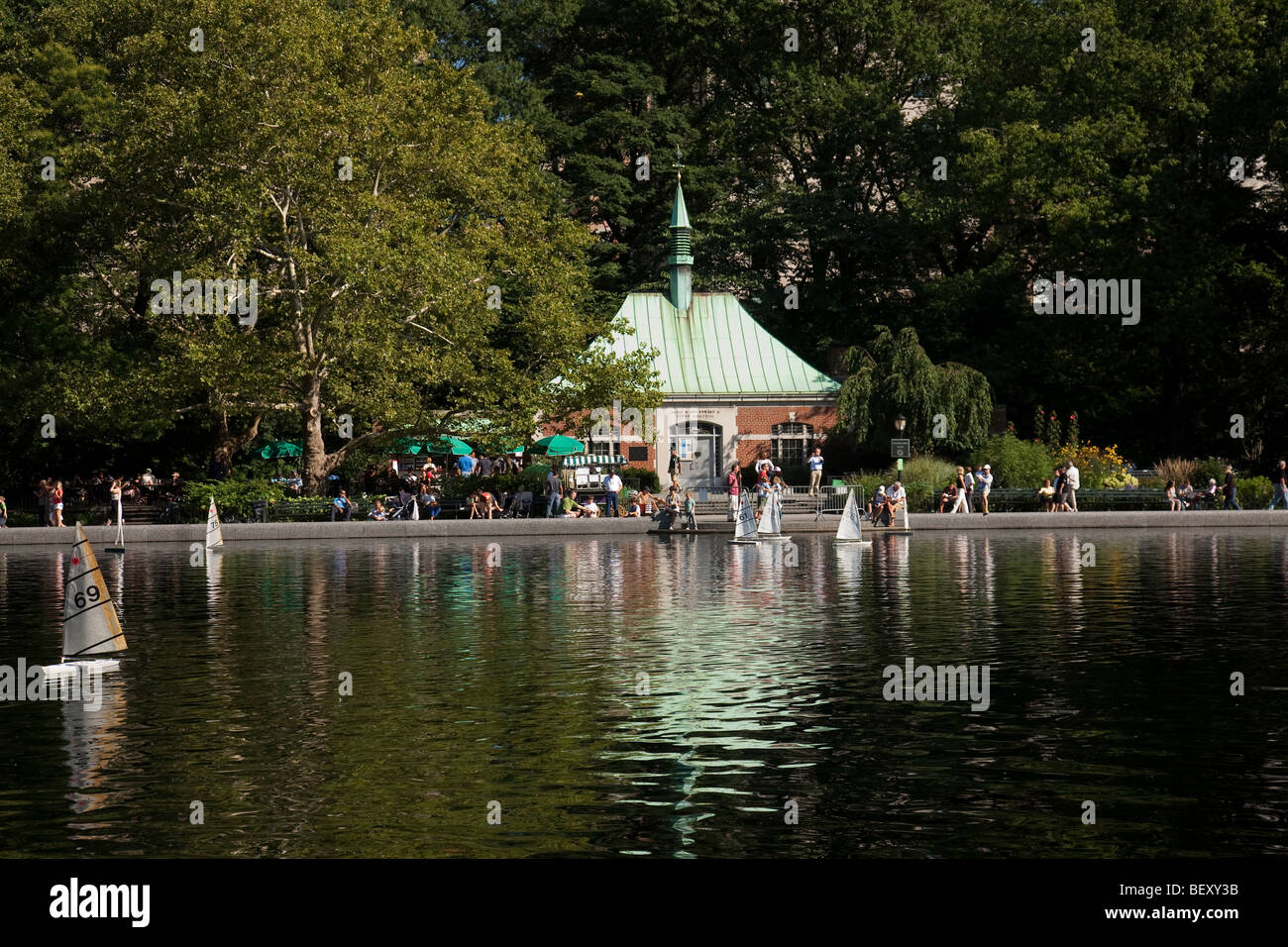 Conservatory Water in Central Park, New York City Stock Photo - Alamy
