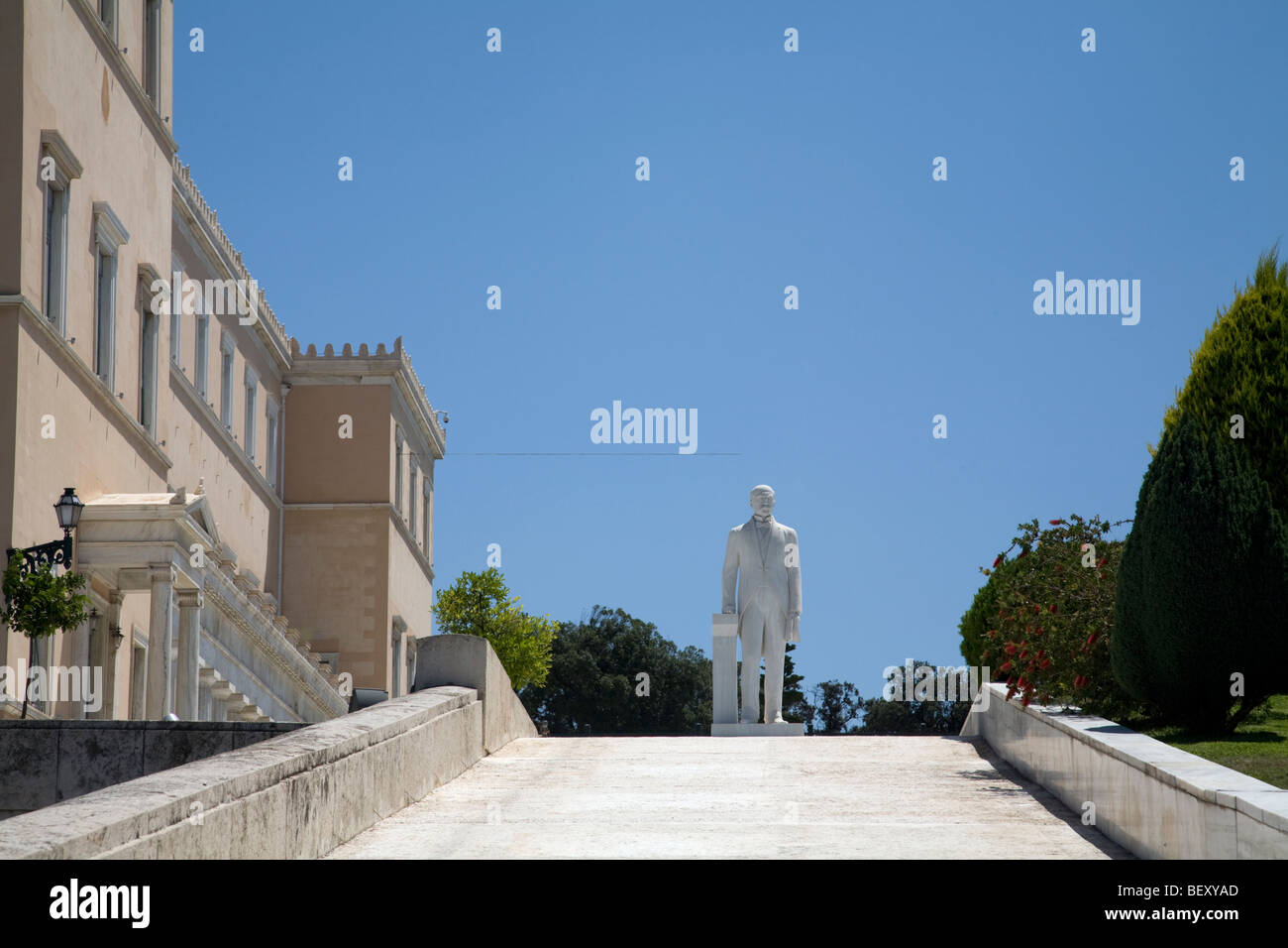 Statue of Charilaos Trikoupis Vouli Parliament Building Syntagma Square ...