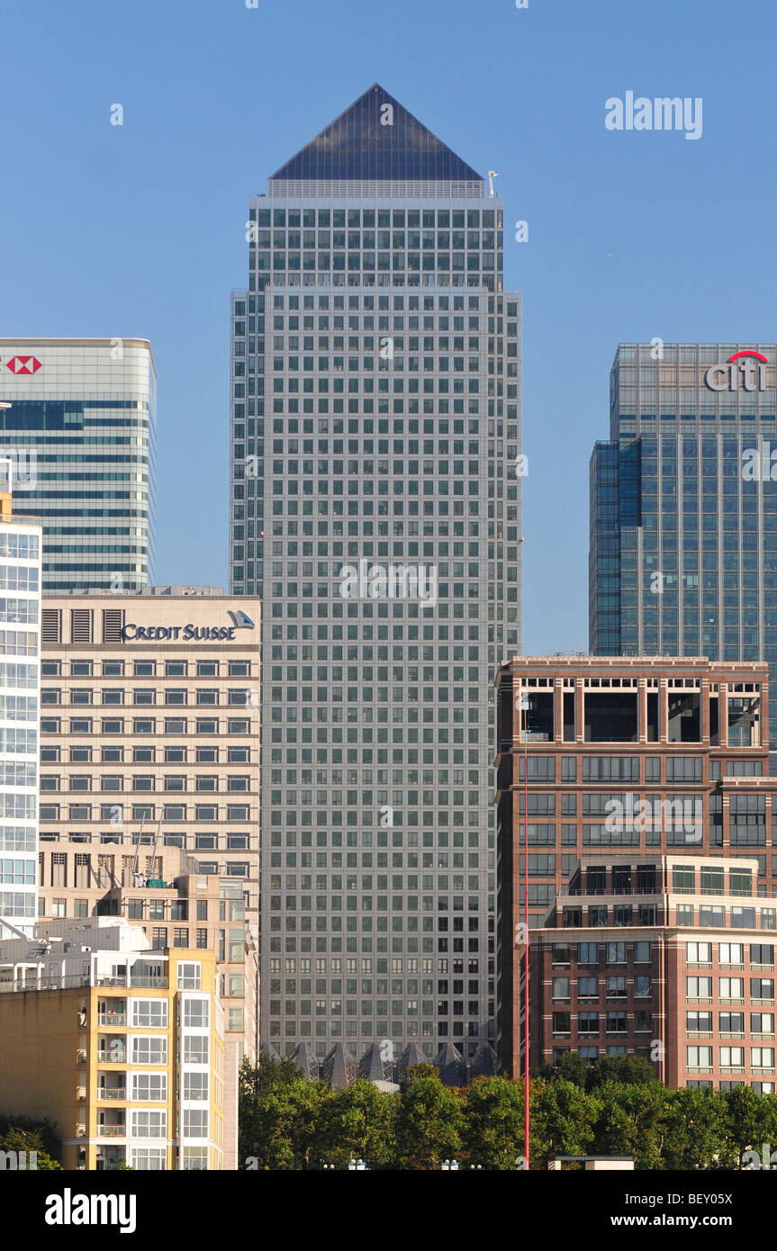 Canary Wharf Area of the London Docklands Stock Photo - Alamy