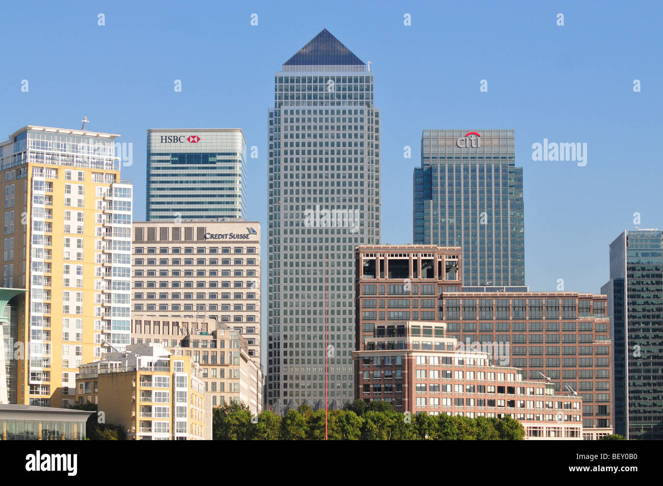Canary Wharf Area of the London Docklands Stock Photo - Alamy