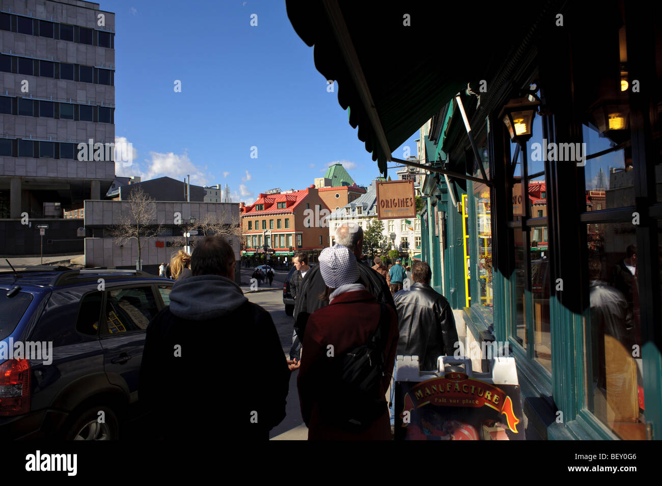 Street scene in Quebec City Canada Stock Photo - Alamy